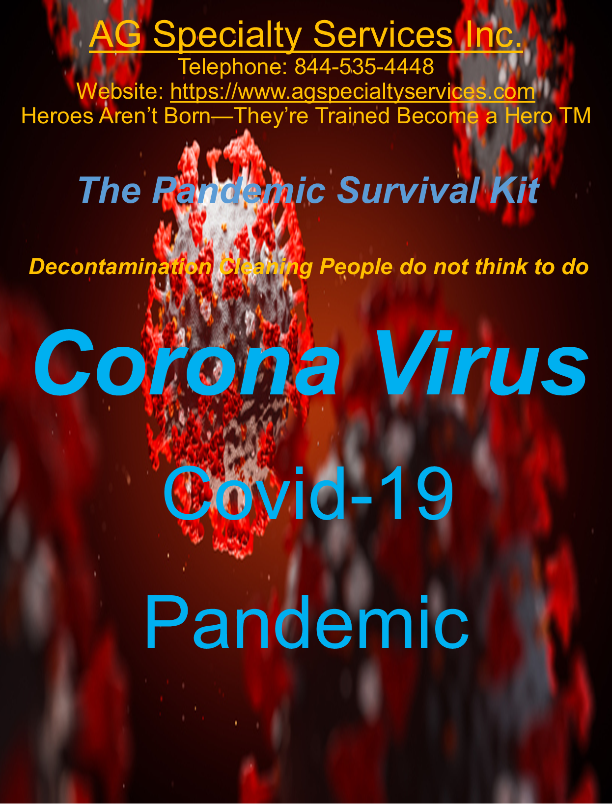 The Pandemic Survival Kit Decontamination Cleaning People do not think ...